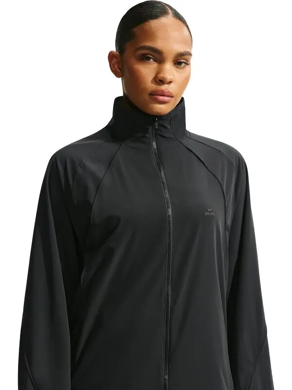 Nike Skims Stretch Nylon Oversized Track Jacket - Black