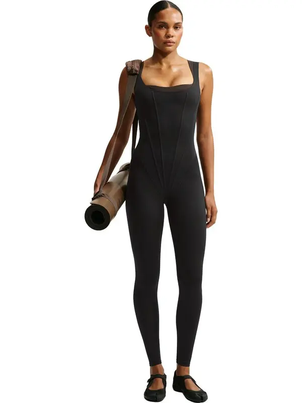Nike Skims Matte Corset Bodysuit - Black