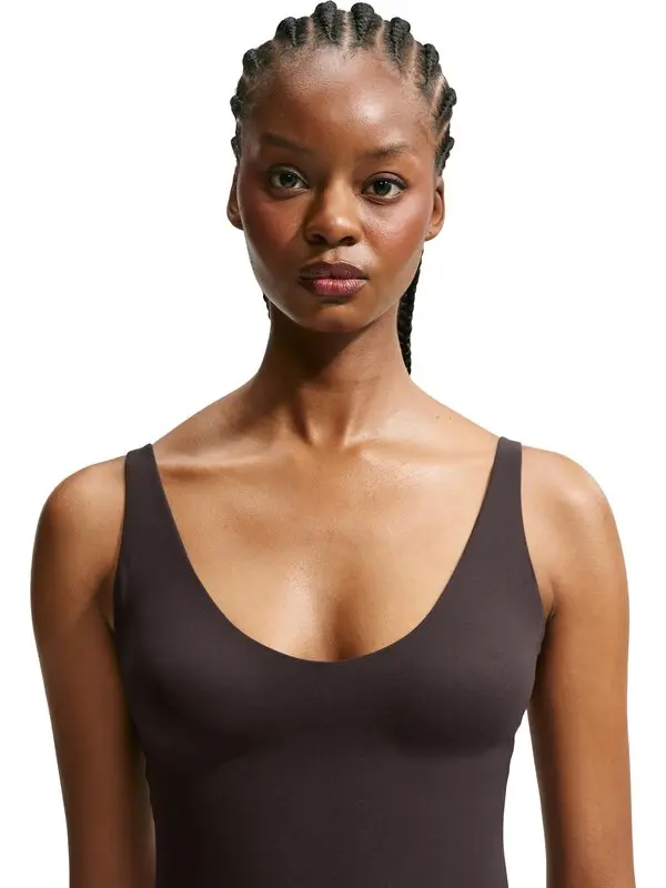 Nike Skims Studio Stretch Plunge Tank Top - Brown