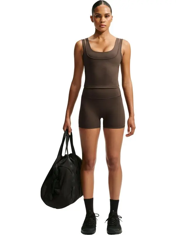 Nike Skims Matte High-waisted 3" Shorts - Brown