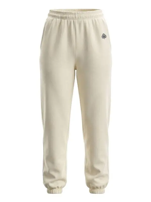 BE ATHLETICA Varsity Athletica Sweatpants 100% Cotton - White
