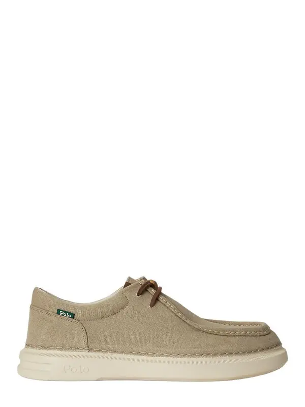 Ralph Lauren Rlite Washed Canvas Moc-toe Shoe - Khaki