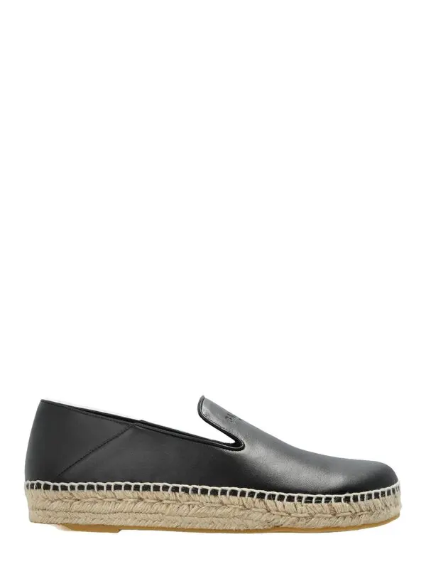 Balmain Leather Espadrilles - Black