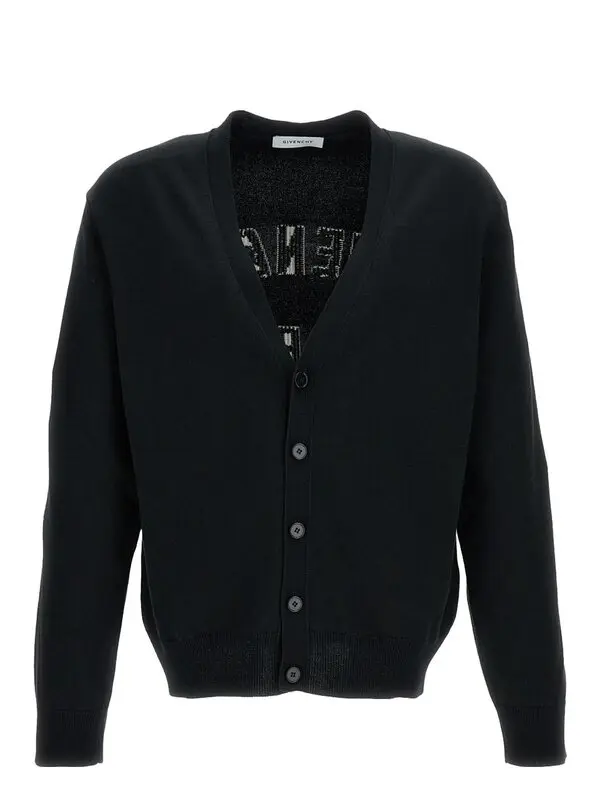 Givenchy Cotton-knit V-neck Cardigan - Black