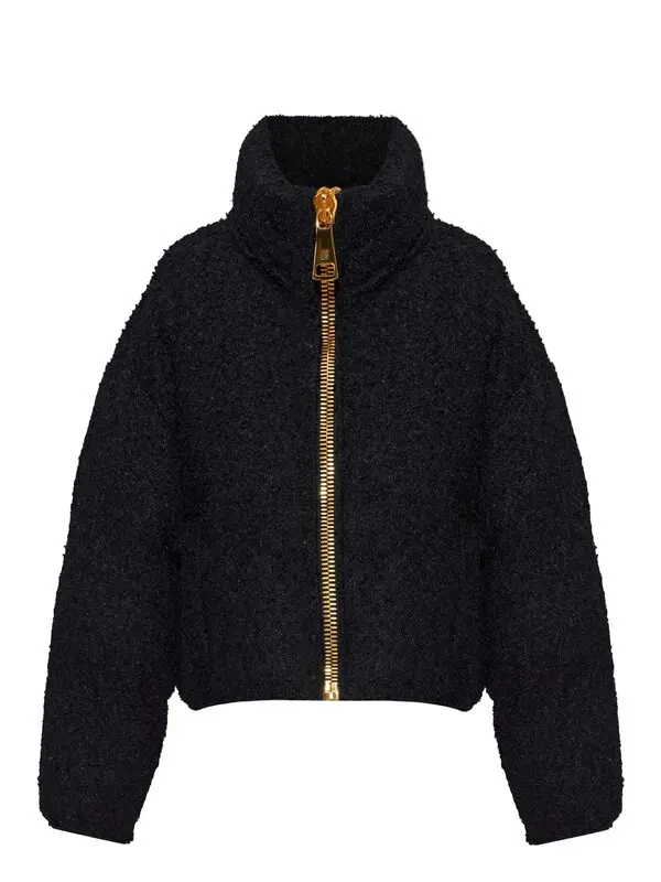 Balmain Insulated Tweed Jacket - Black