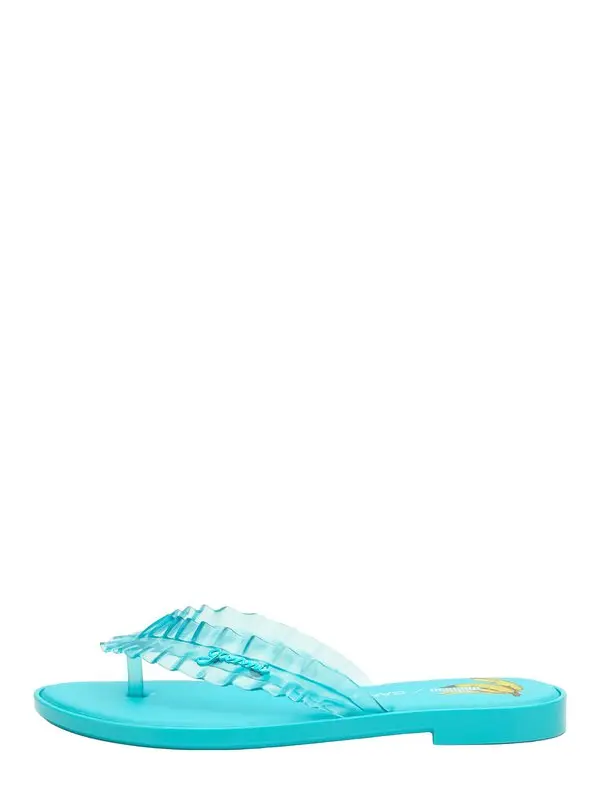 Melissa X Ganni Leopard Flip Flop Slim - Blue