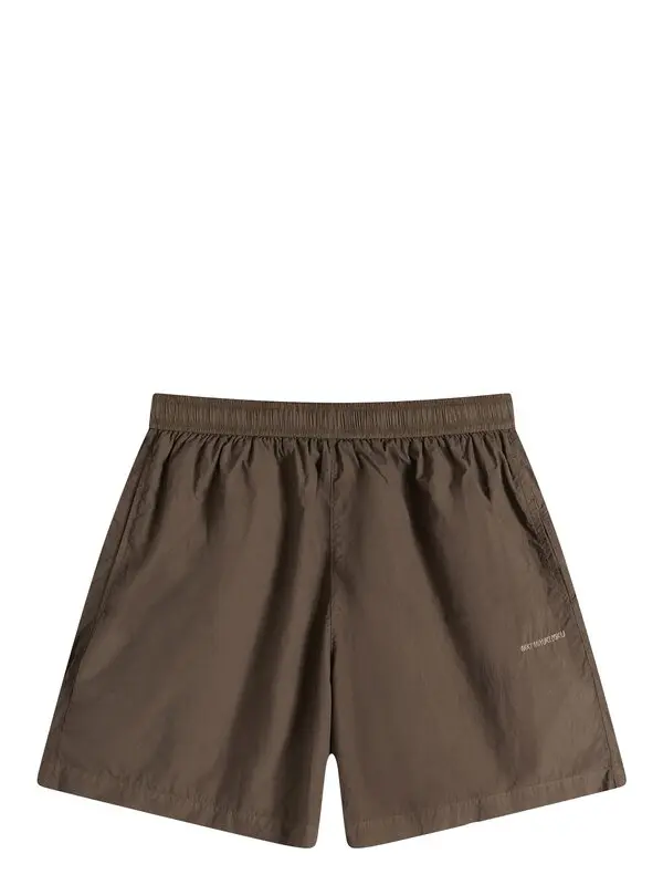 MKI MIYUKI ZOKU Garment Dye Wide Leg Shorts - Deep Khaki
