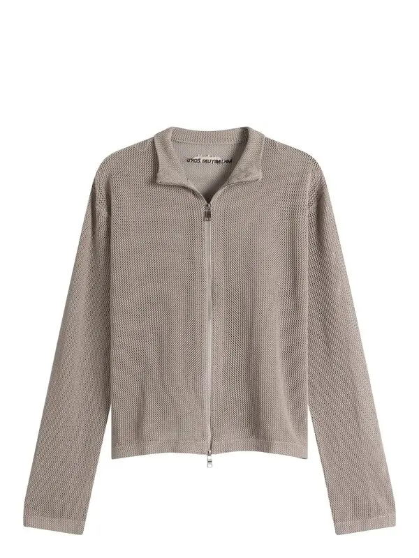 MKI MIYUKI ZOKU Loose Knit Track Jacket - Taupe