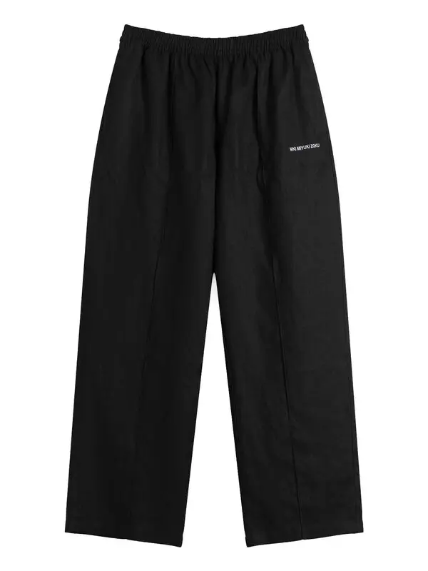 MKI MIYUKI ZOKU Linen Wide Leg Trousers - Black