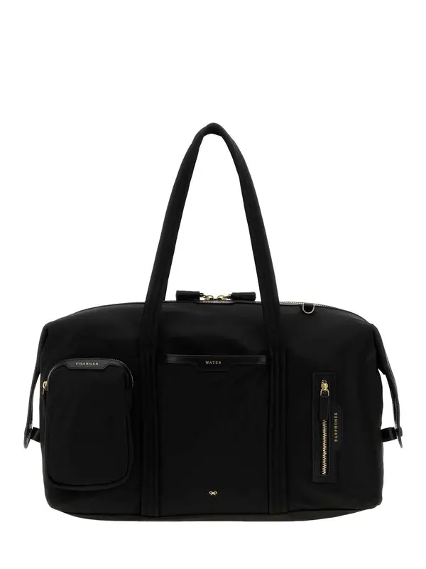 ANYA HINDMARCH Canvas In-flight Travel Bag - Black