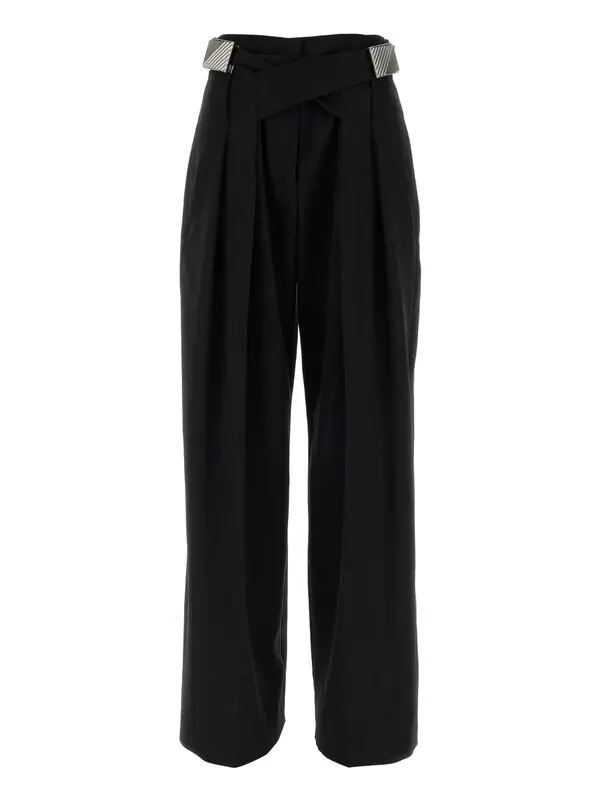 Attico Gabardine Pants - Black