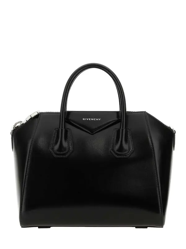 Givenchy Small Antigona Handbag In Leather - Black