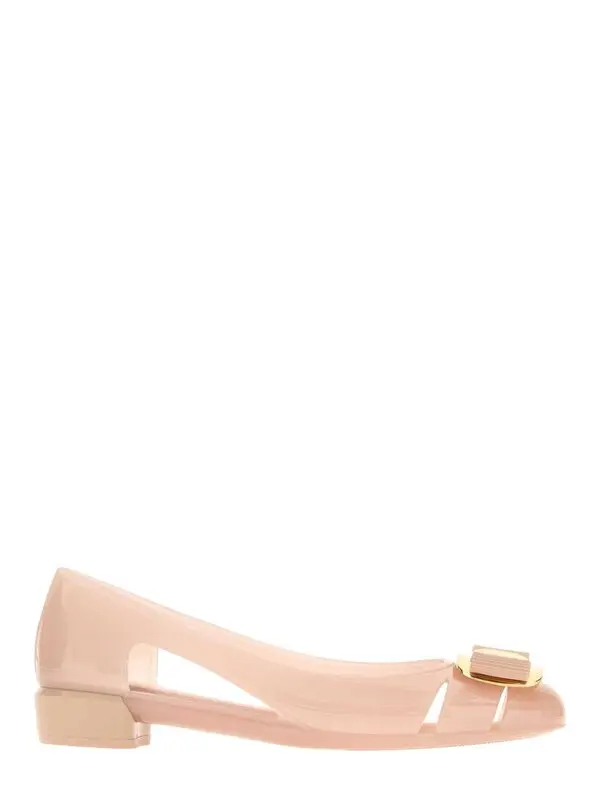 FERRAGAMO Rubber Nara Ballerinas - Pink