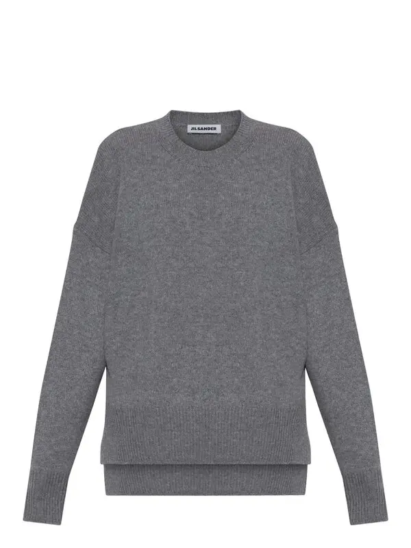 JIL SANDER Loose-fit Cashmere Crew Neck Sweater - Grey