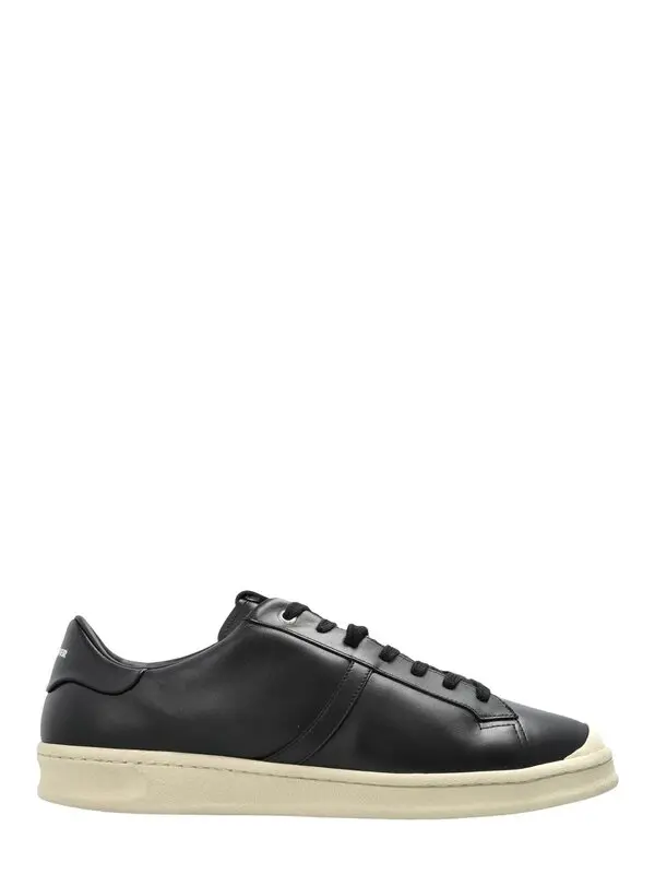 JIL SANDER Leather Lace-up Low Top Sneakers - Black
