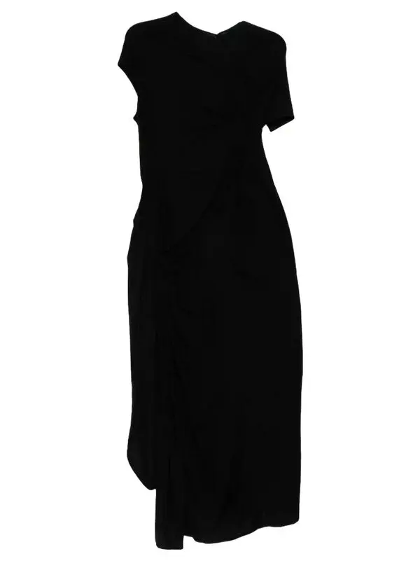 LIMI FEU Asymmetric Knot-detail Dress - Black