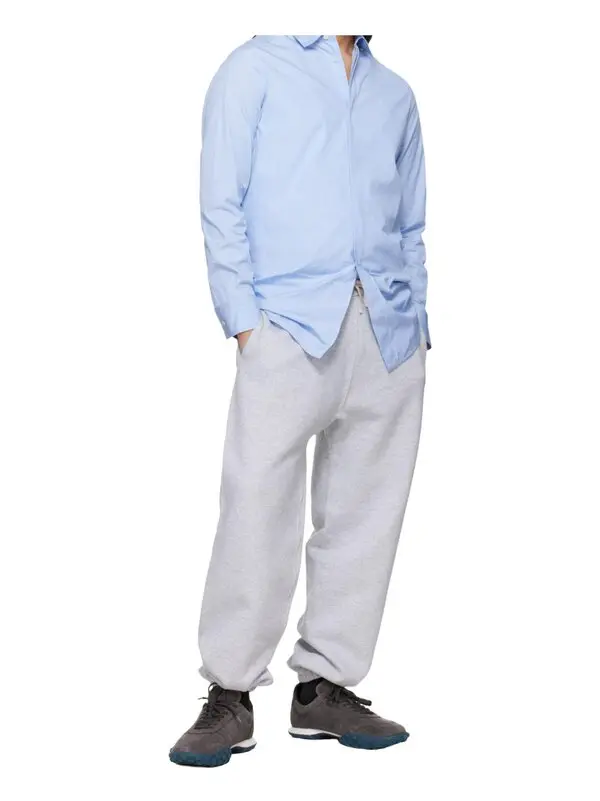 JIL SANDER Logo-embroidered Drawstring Trousers - Grey