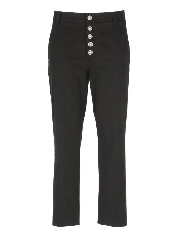 DONDUP Cropped Tailored Trousers - Black
