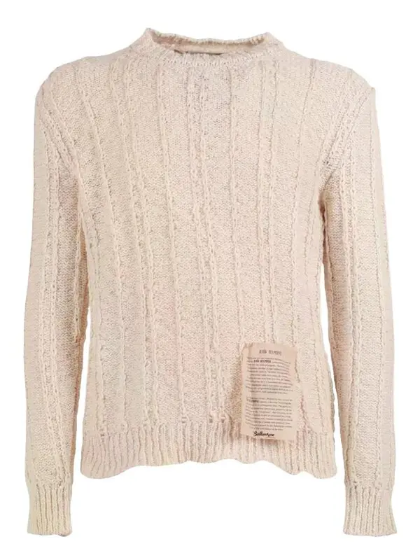 BALLANTYNE Raw Diamond Cable-knit Sweater - Neutrals