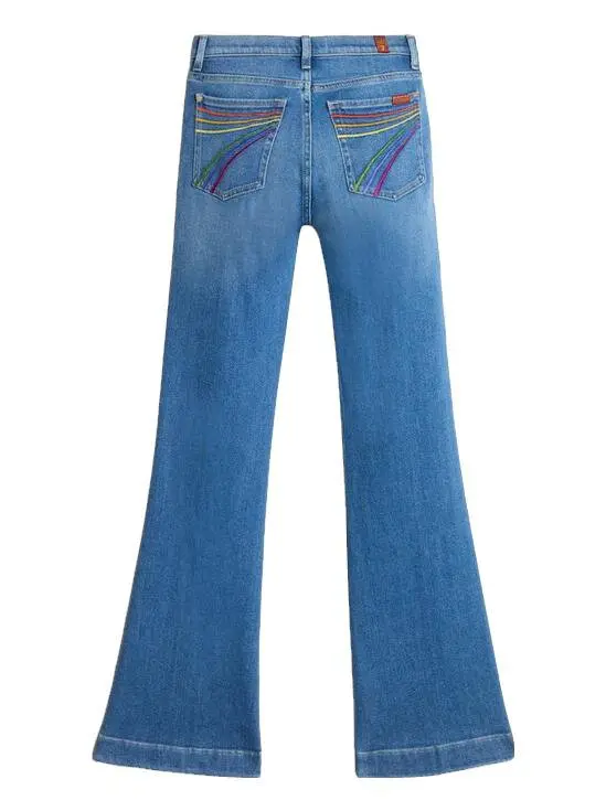 7 For All Mankind Dojo Slim Illusion Coastline Flare Jeans - Denim