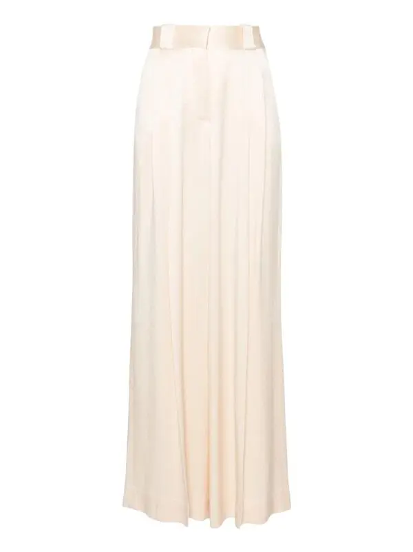 BLAZÉ MILANO High-waisted Wide-leg Trousers - White