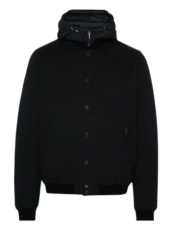 MOORER Callum-tz Hooded Bomber Jacket - Black