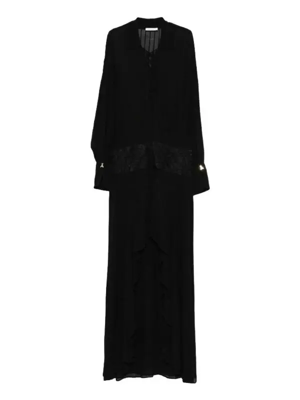 Patrizia Pepe Lace Detail Asymmetric Dress - Black