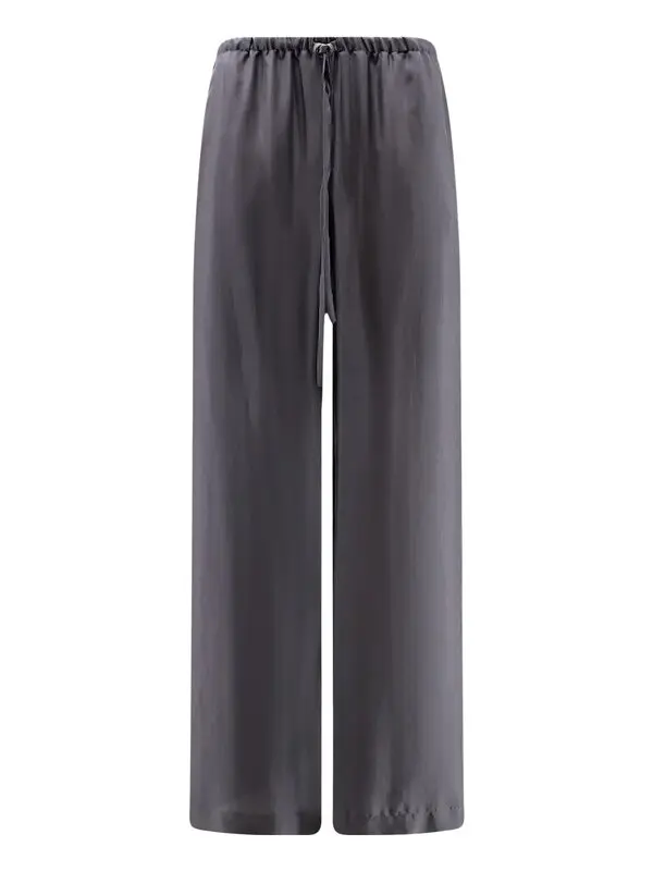 ALYSI Drawstring Wide-leg Pants - Grey