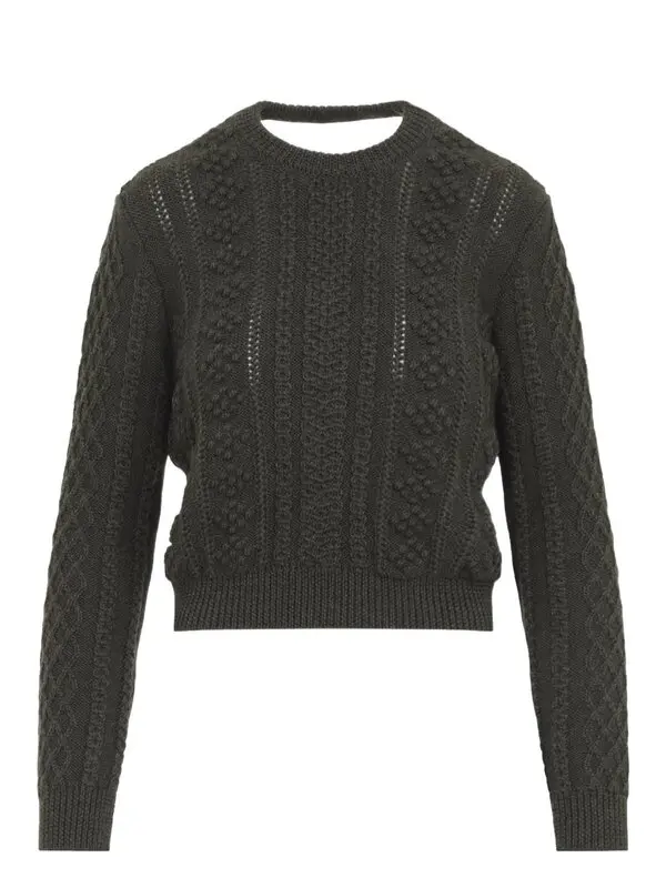 JIL SANDER Open-back Cable-knit Sweater - No