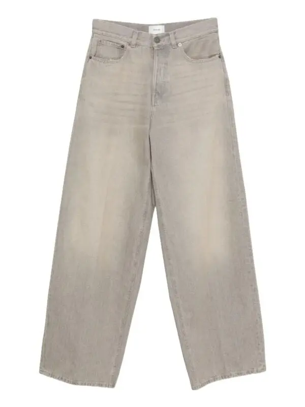 HAIKURE Bethany Faded-effect Wide-leg Jeans - Grey