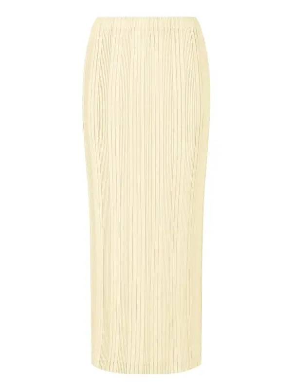 Issey Miyake Pleated Maxi Skirt - Ivory