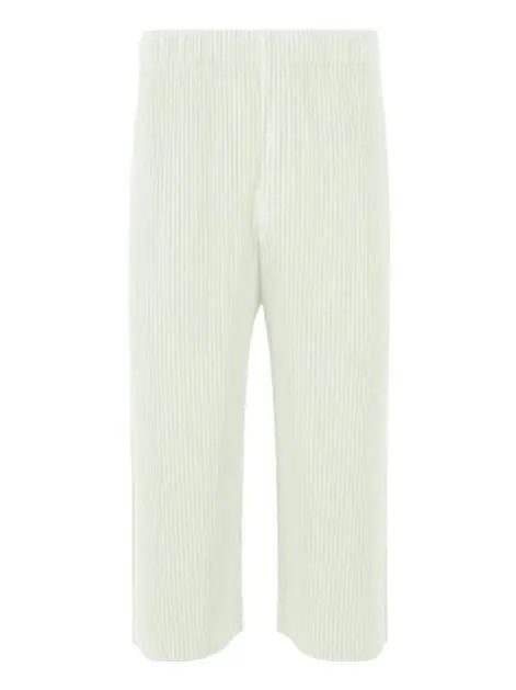 Issey Miyake Cropped Pleated Trousers - Duomo Green