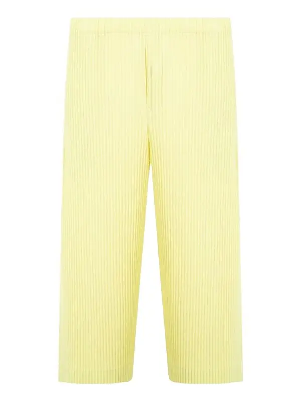 Issey Miyake Ribbed Casual Pants - Yellow