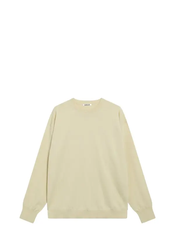 Auralee Classic Cotton Crewneck Sweater - No