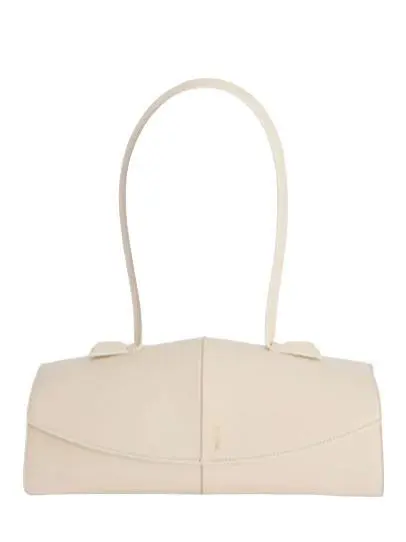 JIL SANDER Flap-top Shoulder Bag - Eggshell