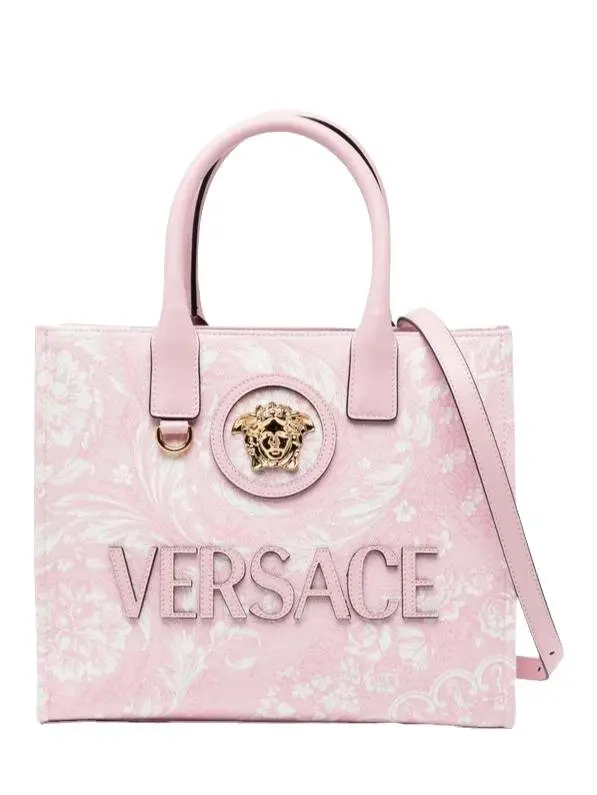 Versace La Medusa Small Printed Tote Bag - Pink