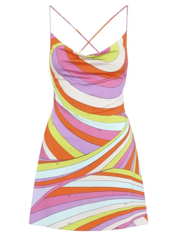 Emilio Pucci Iride Printed Open-back Dress - Multicolor