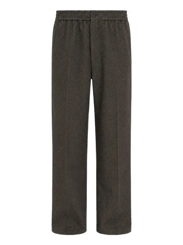 Emporio Armani Textured Trousers - Black
