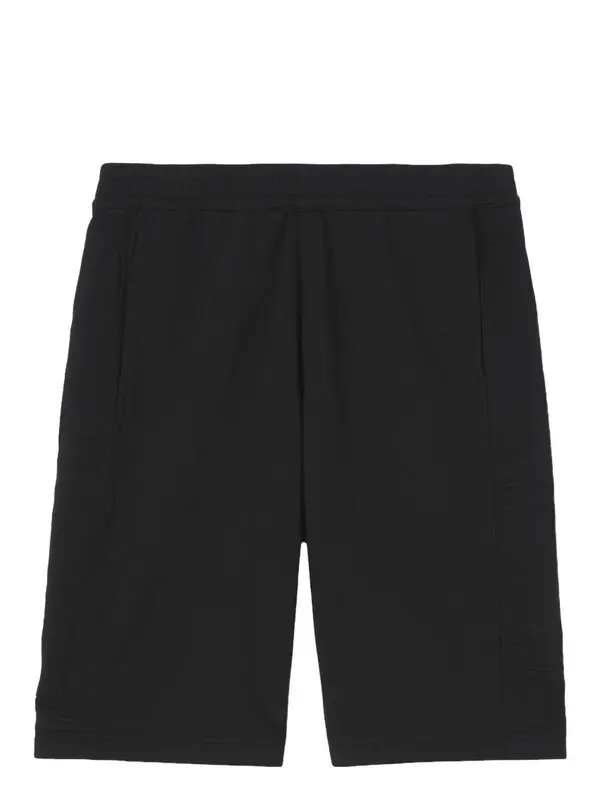 Burberry Elasticated Waist Track Shorts With Logo Detailing - Black