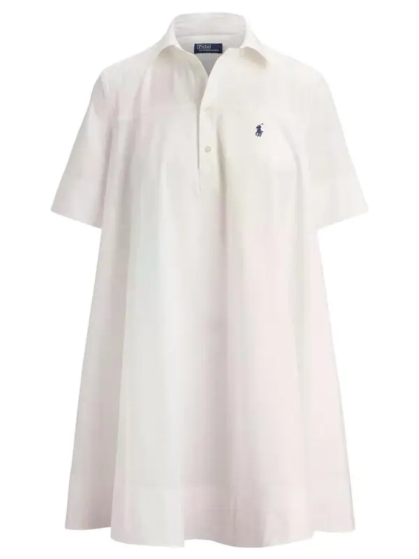 Polo Ralph Lauren A-line Mini Shirt Dress - White