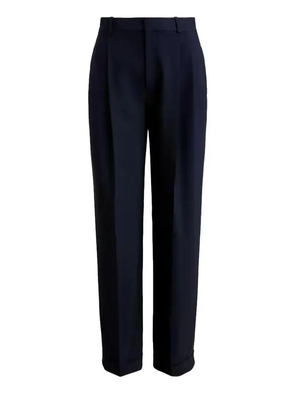 Polo Ralph Lauren Pleated Wide-leg Trousers - Blue