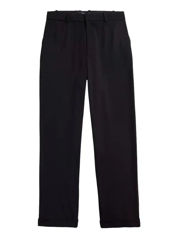 Polo Ralph Lauren Pressed-crease Folded-cuff Trousers - Black