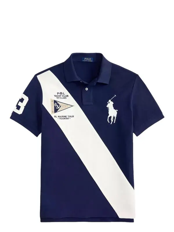 Polo Ralph Lauren Sash-stripe Polo Shirt - Blue