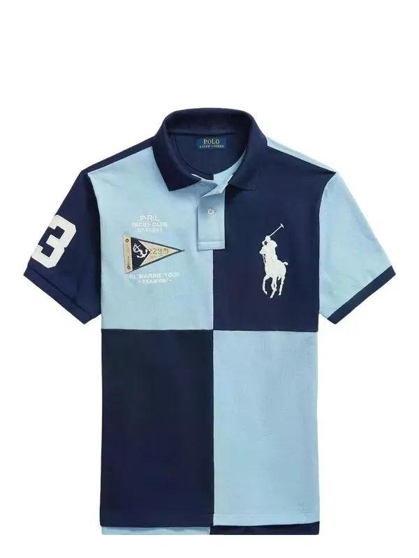 Polo Ralph Lauren Color-blocked Big Pony Polo Shirt - Blue