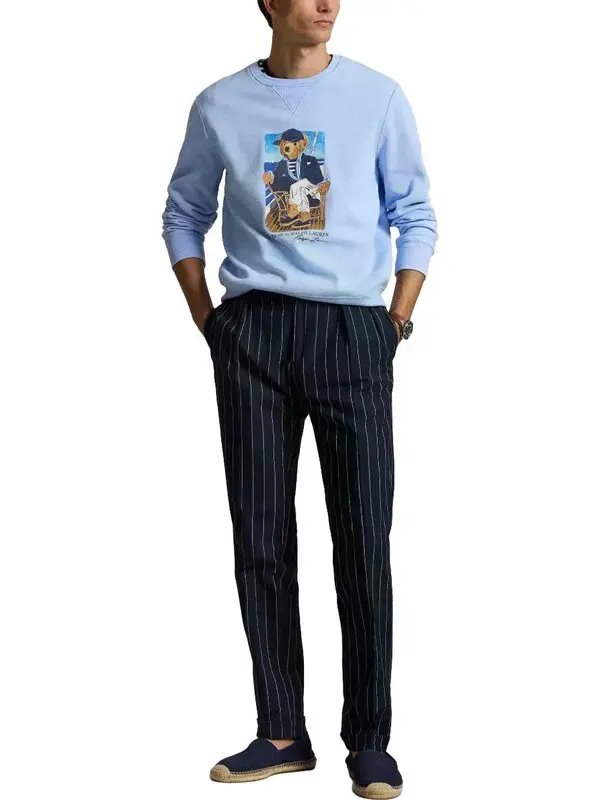 Polo Ralph Lauren Bear Print Crewneck Sweatshirt - Blue