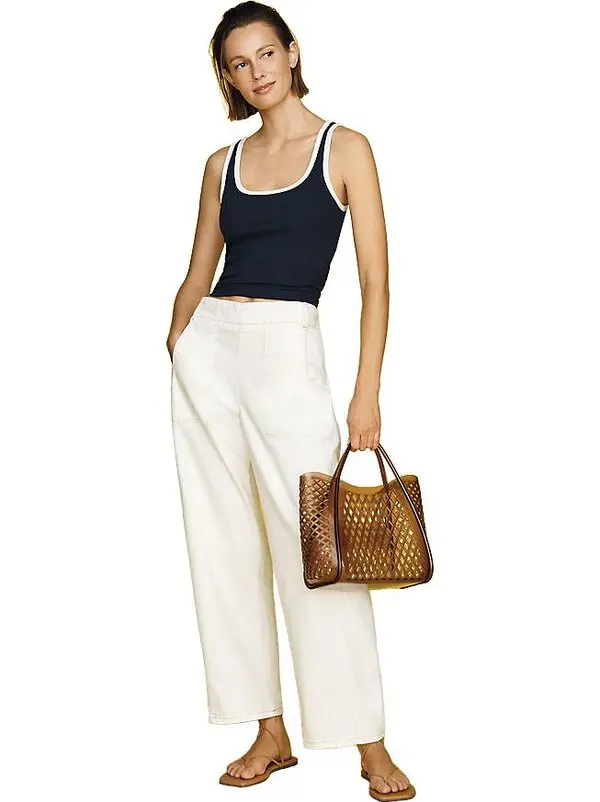 Maeve Mid-rise Tapered Jeans - White