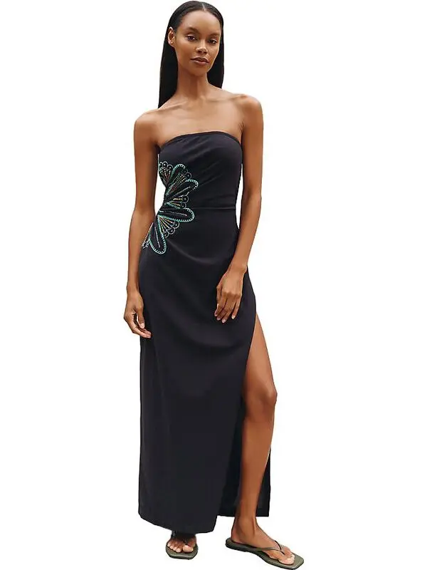 CELANDINE Aliza Strapless Maxi Dress - Black