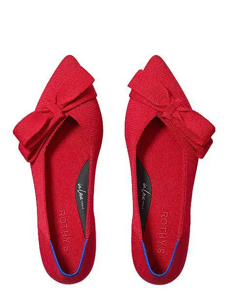 Rothy's The Bow Point Ii Flats - Red