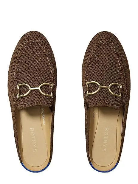 Rothy's Double Bit Loafer Mules - Brown