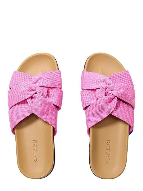 Rothy's The Twist Slide Sandals - Pink